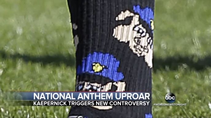 CBS, NBC Skip Kaepernick Wearing Anti-Police Socks Depicting Them as Pigs