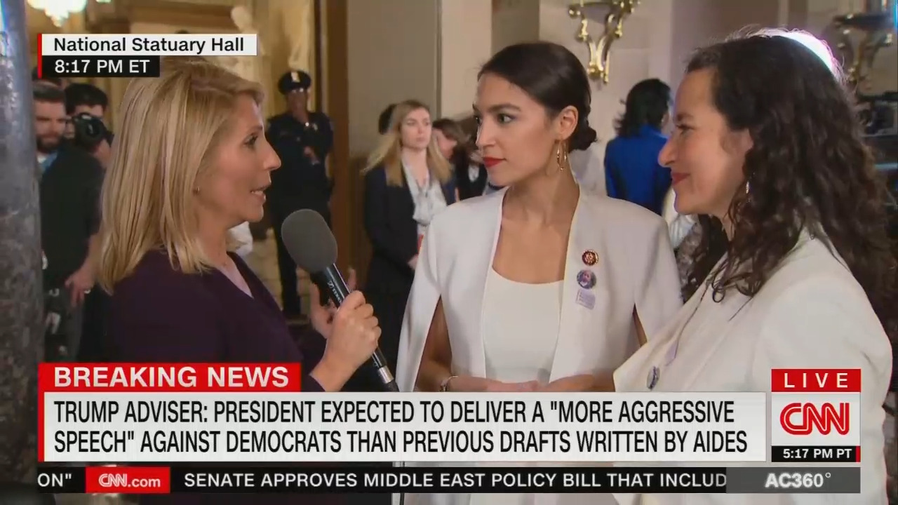 CNN Sucks Up to AOC Before the SOTU; ‘What Do You Think the State of ...