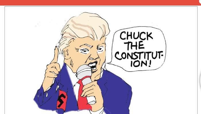 Newspaper Cartoon of Trump Wearing Swastika Draws Heavy Fire...from a ...