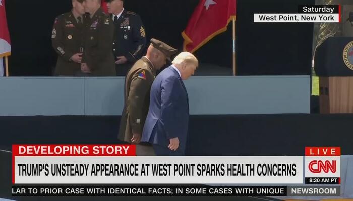 REWIND: CNN, MSNBC Spent 50 Mins Analyzing Trump’s Ramp Walk, Water ...
