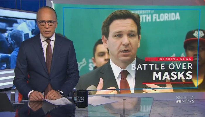 'Face of Controversy': NBC Trashes DeSantis on Masks | Newsbusters