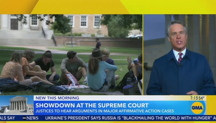 ABC, NBC Lash Out Over Supreme Court Hearing Affirmative Action Case ...