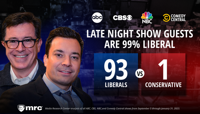 STUDY: Five Months Of Late Night: 93 Liberal Guests, 1 Conservative ...