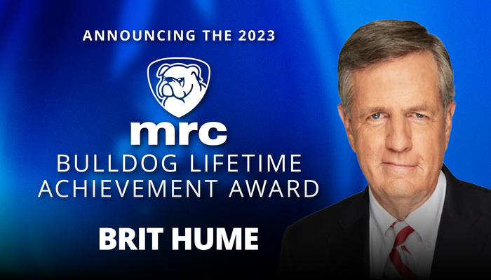 Brit Hume Earns MRC’s Second Annual Bulldog Award for Lifetime ...