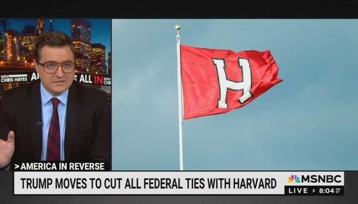 MSNBC Sees Red: Harvard Crackdown Dubbed ‘Apparatchik’