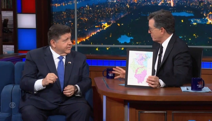 Colbert Lets Pritzker Dodge Question on Illinois Gerrymandering
