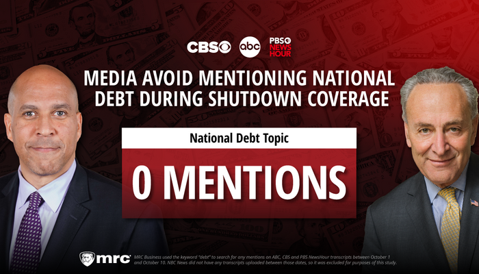 STUDY: ABC, CBS, PBS NewsHour Spike National Debt During Shutdown Mess