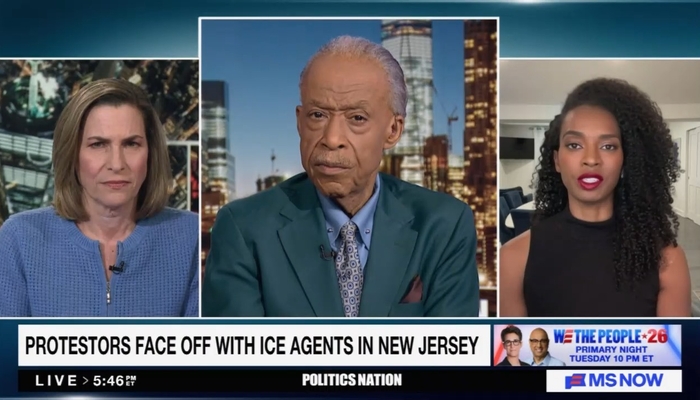 Sharpton MS NOW Panel Ignores Violence Against ICE in Newark Protests