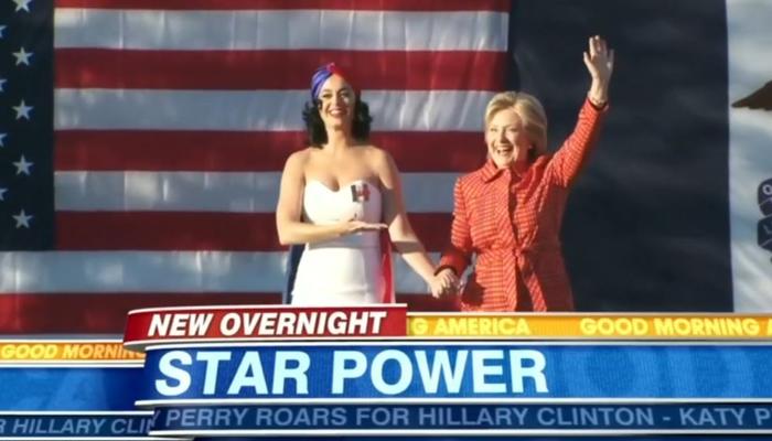 NBC and ABC Cheer Katy Perry and Bill Clinton as Hillary’s ‘A-Team ...