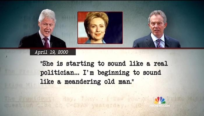 NBC's Mitchell Hypes 'Special' Tie Between Bill Clinton and Tony Blair ...