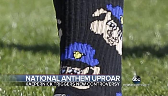 CBS, NBC Skip Kaepernick Wearing Anti-Police Socks Depicting Them as ...
