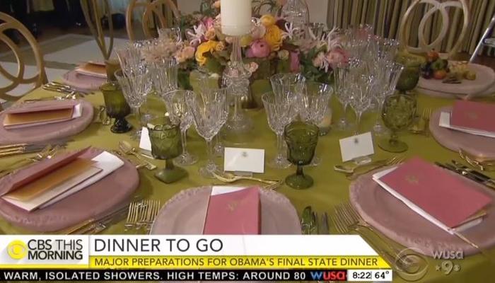 CBS Gushes Over ‘Delicious Details’ of ‘Last State Dinner of Obama Era ...