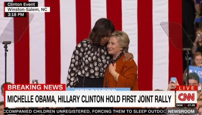 CNN, MSNBC Go Gaga for ‘Master Class’ FLOTUS Rally; Look at Hillary and ...