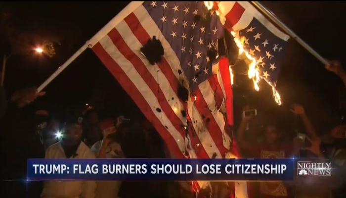 Nets Torch Trump on Flag Burning Ban, Extinguish Clinton’s Ban Support ...