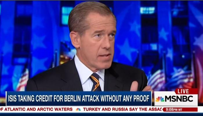 Brian Williams Frets Berlin Attack Will ‘Tilt’ Election Against Merkel ...