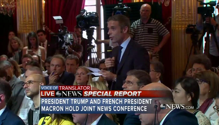 French Reporter Invites Macron to Condemn Trump, Hits Trump Over ...