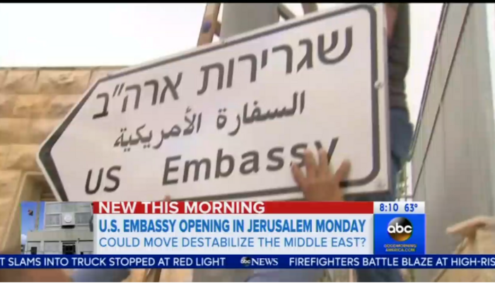 ABC Condemns Jerusalem Embassy Move, ‘Killing Any Prospect of Peace ... ABC Condemns Jerusalem Embassy Move, ‘Killing Any Prospect of Peace ...