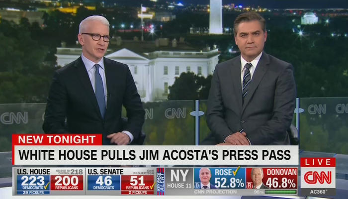 CNN Gives Acosta Hero’s Welcome After Losing WH Credentials; ‘They’re ...