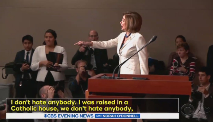 CBS, NBC Hype Speaker Pelosi Blowing Up at Sinclair's James Rosen