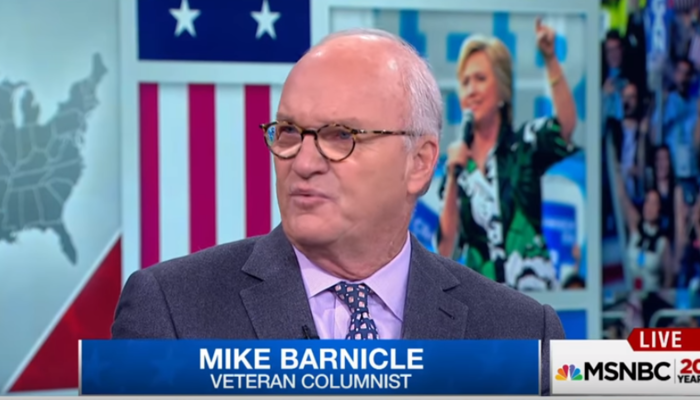 Irony: MSNBC’s Mike Barnicle Laments That Trump ‘Paid No Price’ for His ...