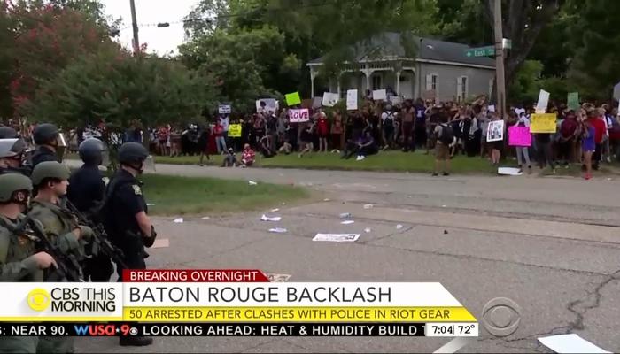 CBS Paints Hostile Baton Rouge Protestors As Victims Of Police ...