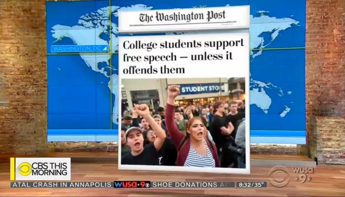 CBS Mocks College Snowflakes Who Don’t Understand Free Speech | Newsbusters