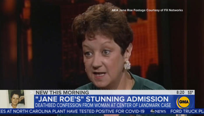ABC Hypes New ‘Jane Roe’ Doc: McCorvey Says ‘Anti-Abortion’ Stance ‘Was ...