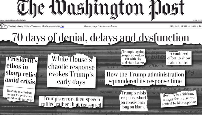 STUDY: By 25-to-1, WashPost Headlines Bash Trump Virus Response