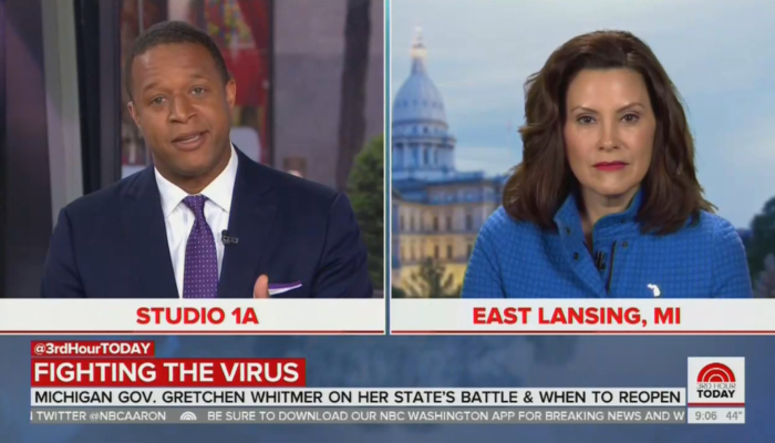NBC Lobs Softballs, Chats VP Slot as Whitmer Defends Draconian Decrees ...