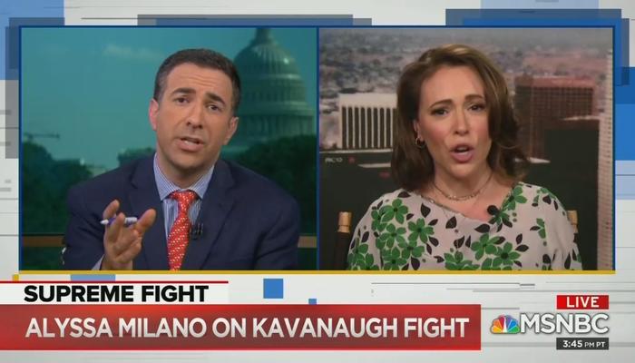 MSNBC Gives Alyssa Milano Forum to Bash Kavanaugh, Promote Abortion ...