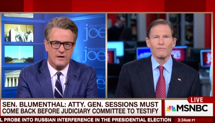 Morning Joe Panelists Ask Dem. Sen. Blumenthal About Sessions's ...