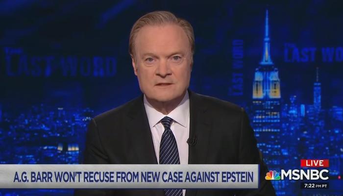 MSNBC’s O'Donnell: Bill Barr’s Father Was ‘Enabling’ Predator Epstein ...