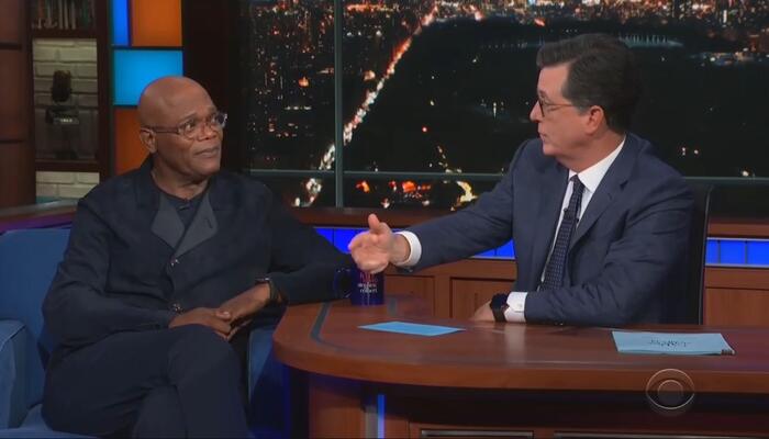 Samuel L. Jackson to Colbert: 'I'm Definitely Voting With The ...