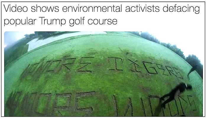 Washington Post Treats Trump Golf Course Vandalism As 'Daring Defiance ...